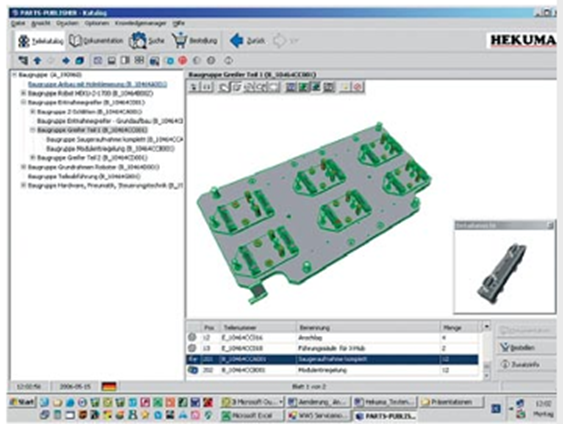 HEKUMA: Delivers spare parts catalogs from Autodesk Inventor using XVL